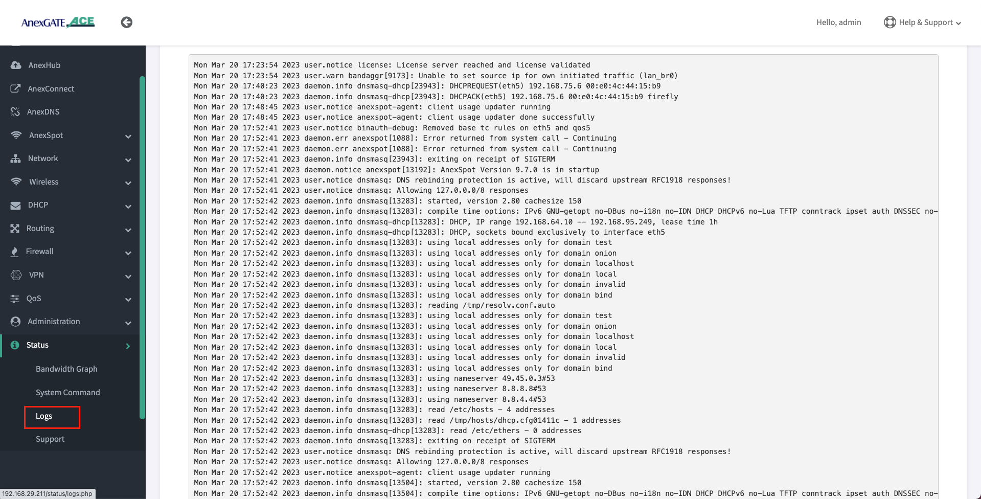ACE AnexSPOT Router | AnexGate Product Knowledge Base